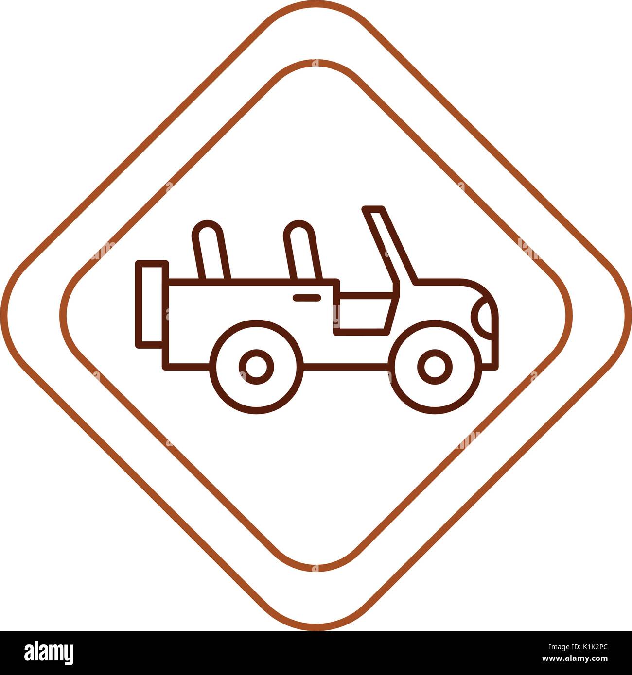 safari vehicle road sign Stock Vector Image & Art - Alamy