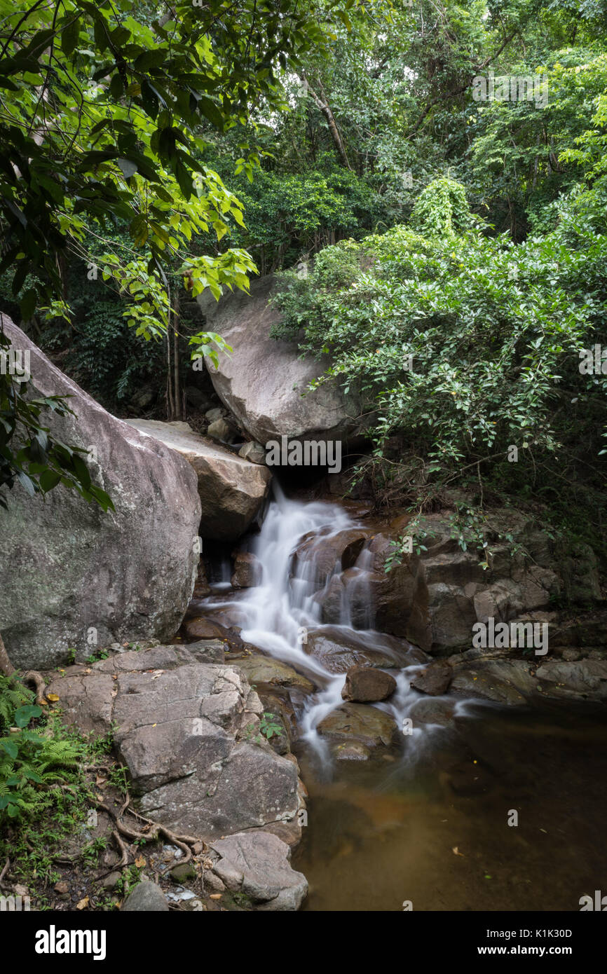 Huay Yang Waterfall, in Huay Yang national park, Thailand. First level ...