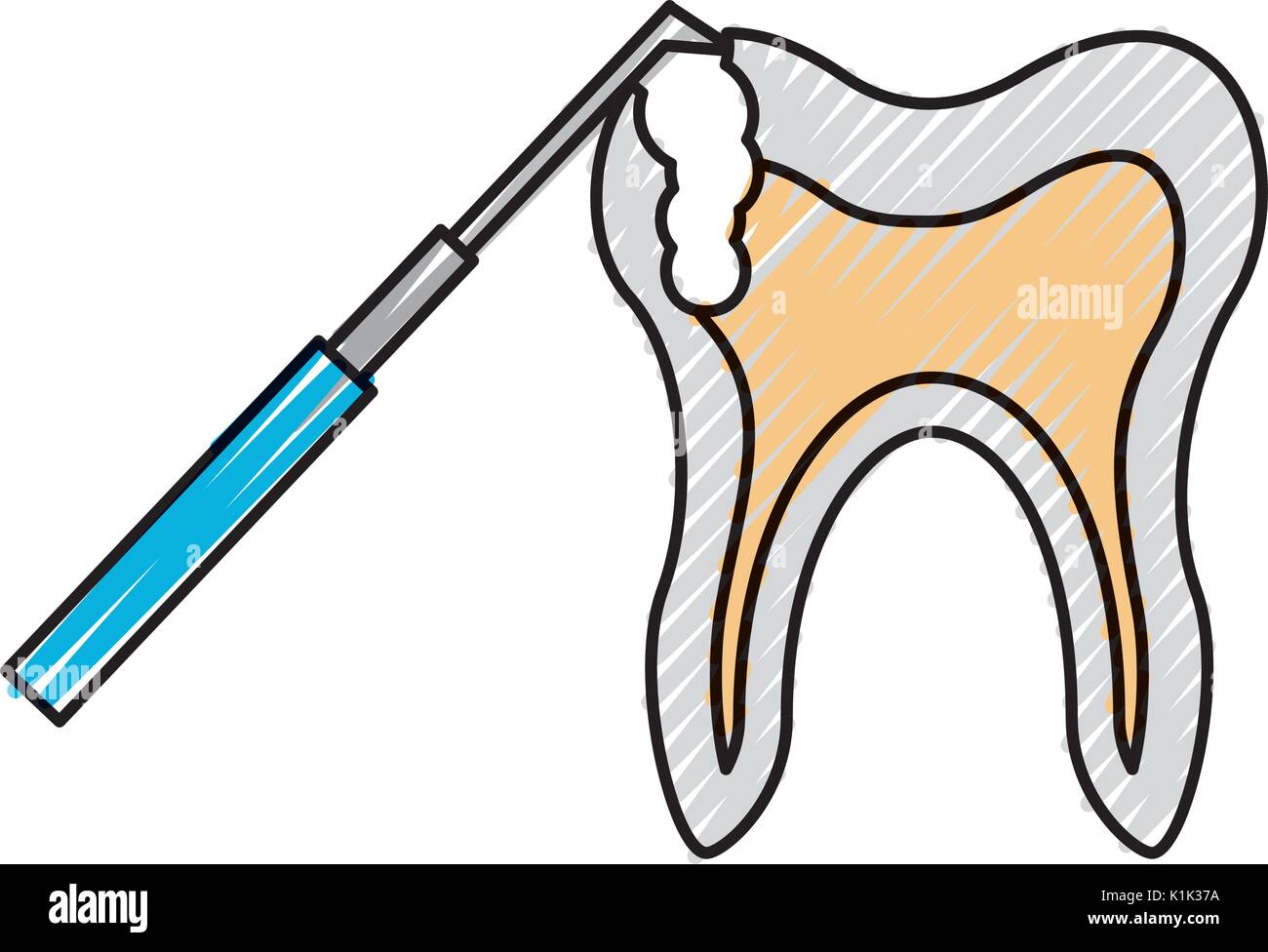 Human tooth with dental drill Stock Vector Image & Art - Alamy