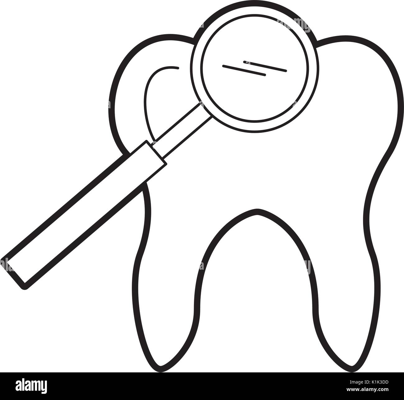 Human tooth with magnifying glass Stock Vector Image & Art - Alamy