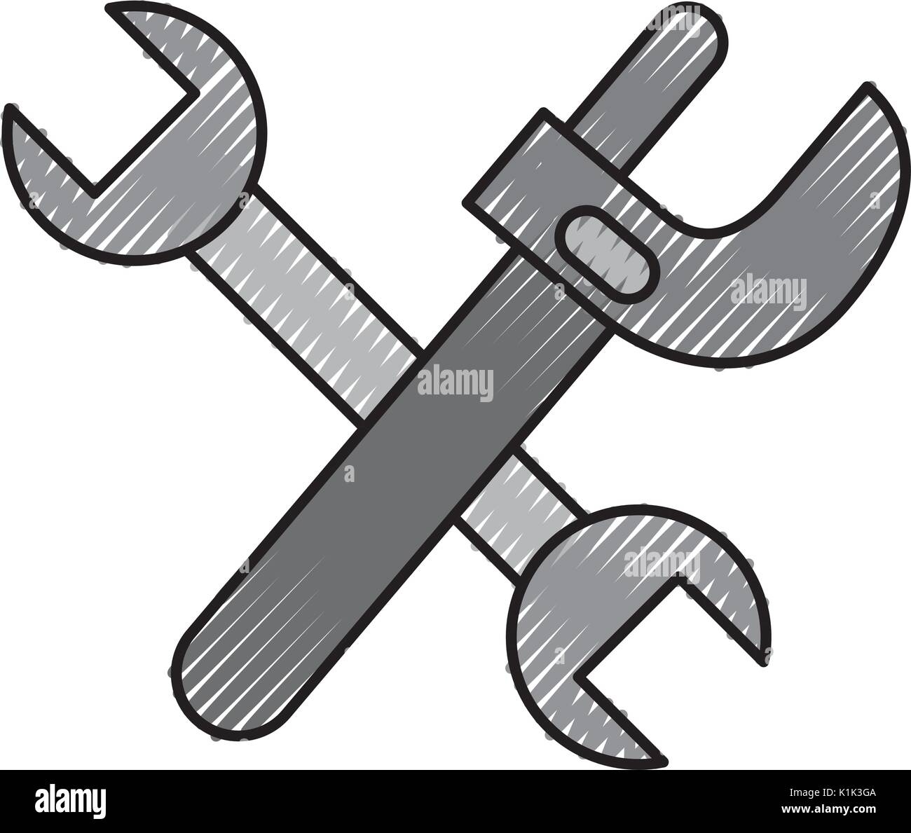 cross wrench tools isolated icon Stock Vector Image & Art - Alamy