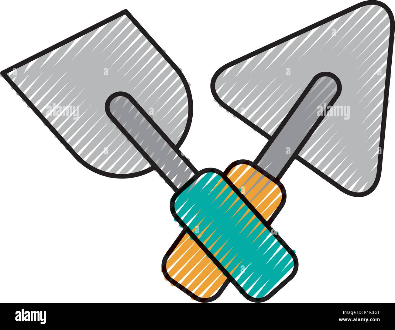 cross spatulas of construction icon Stock Vector Image & Art - Alamy