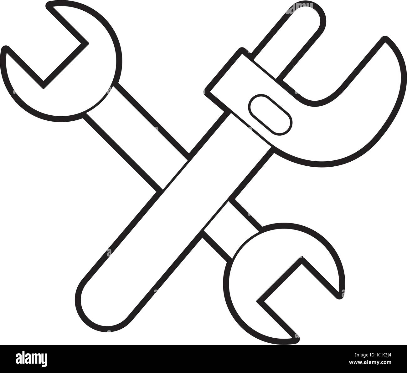 cross wrench tools isolated icon Stock Vector Image & Art - Alamy