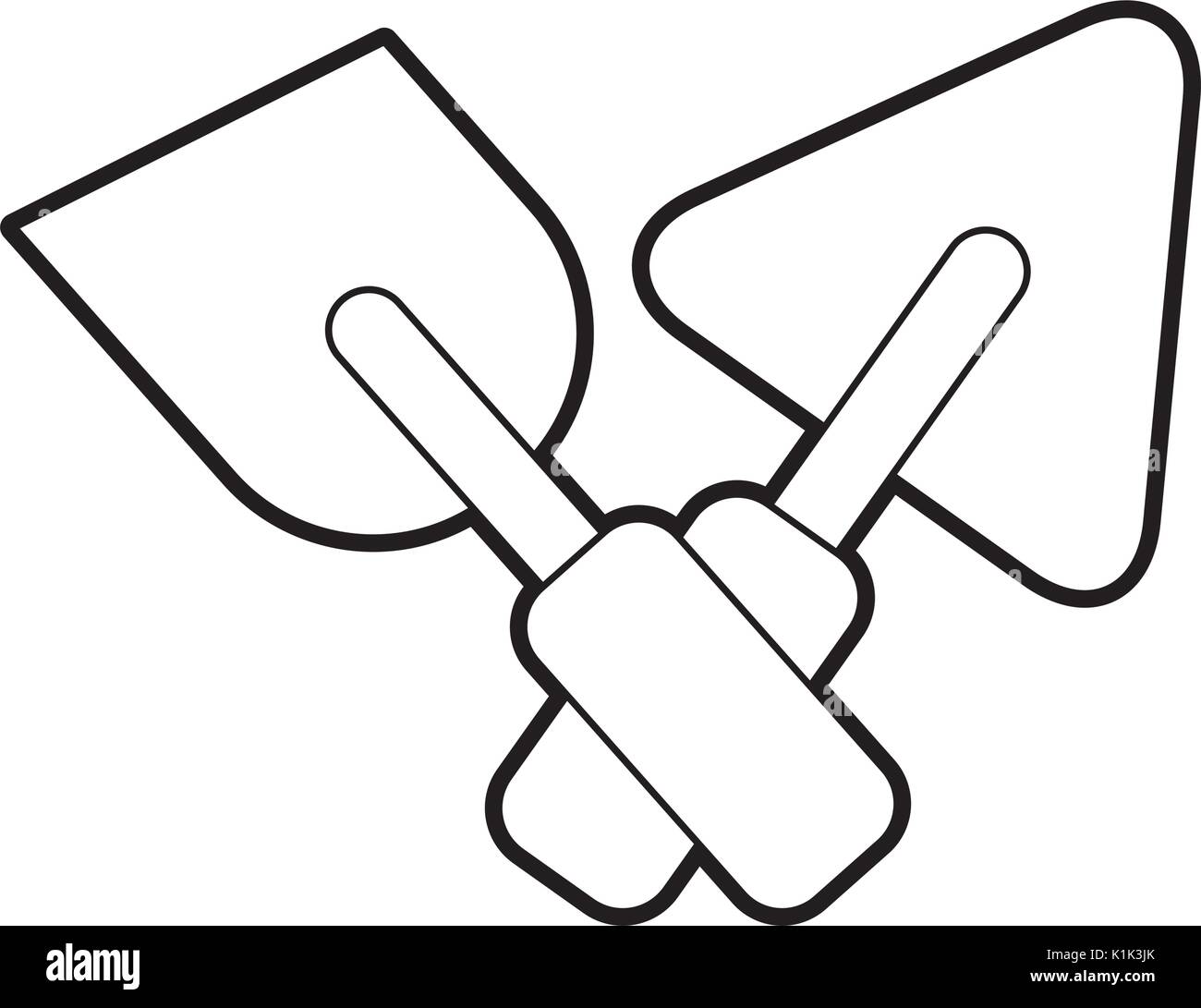 cross spatulas of construction icon Stock Vector Image & Art - Alamy