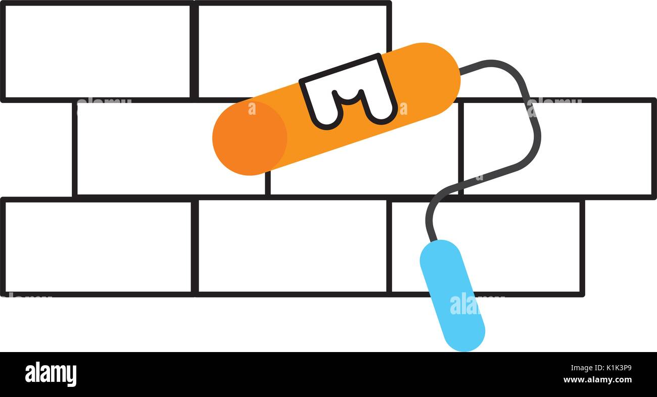 Pattern painted house wall Stock Vector Images - Alamy