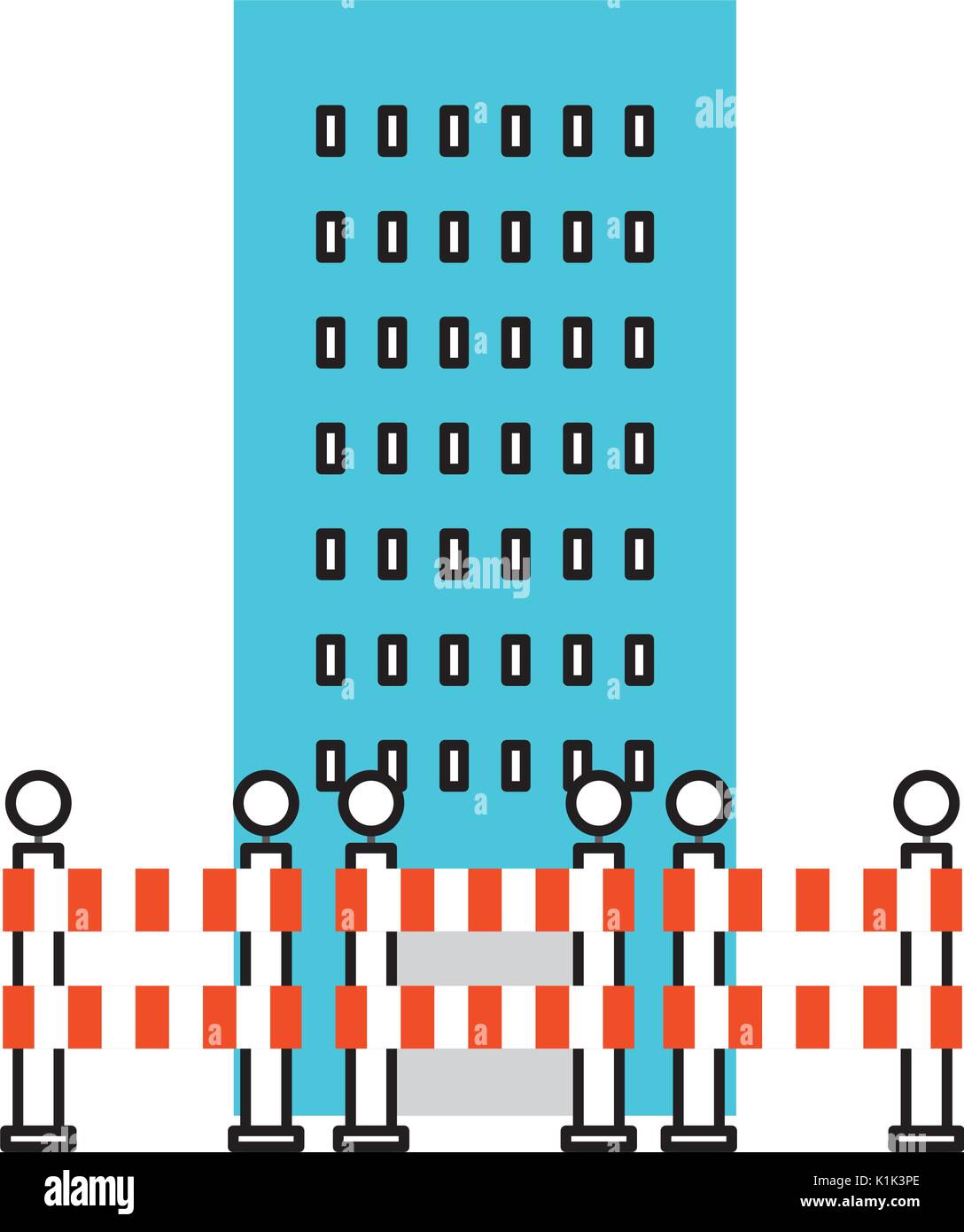 building construction with barriers Stock Vector Image & Art - Alamy