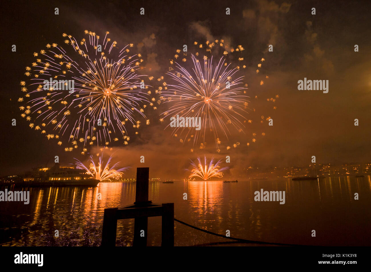 Geneva, Switzerland, The fireworks are spectacular every year ...