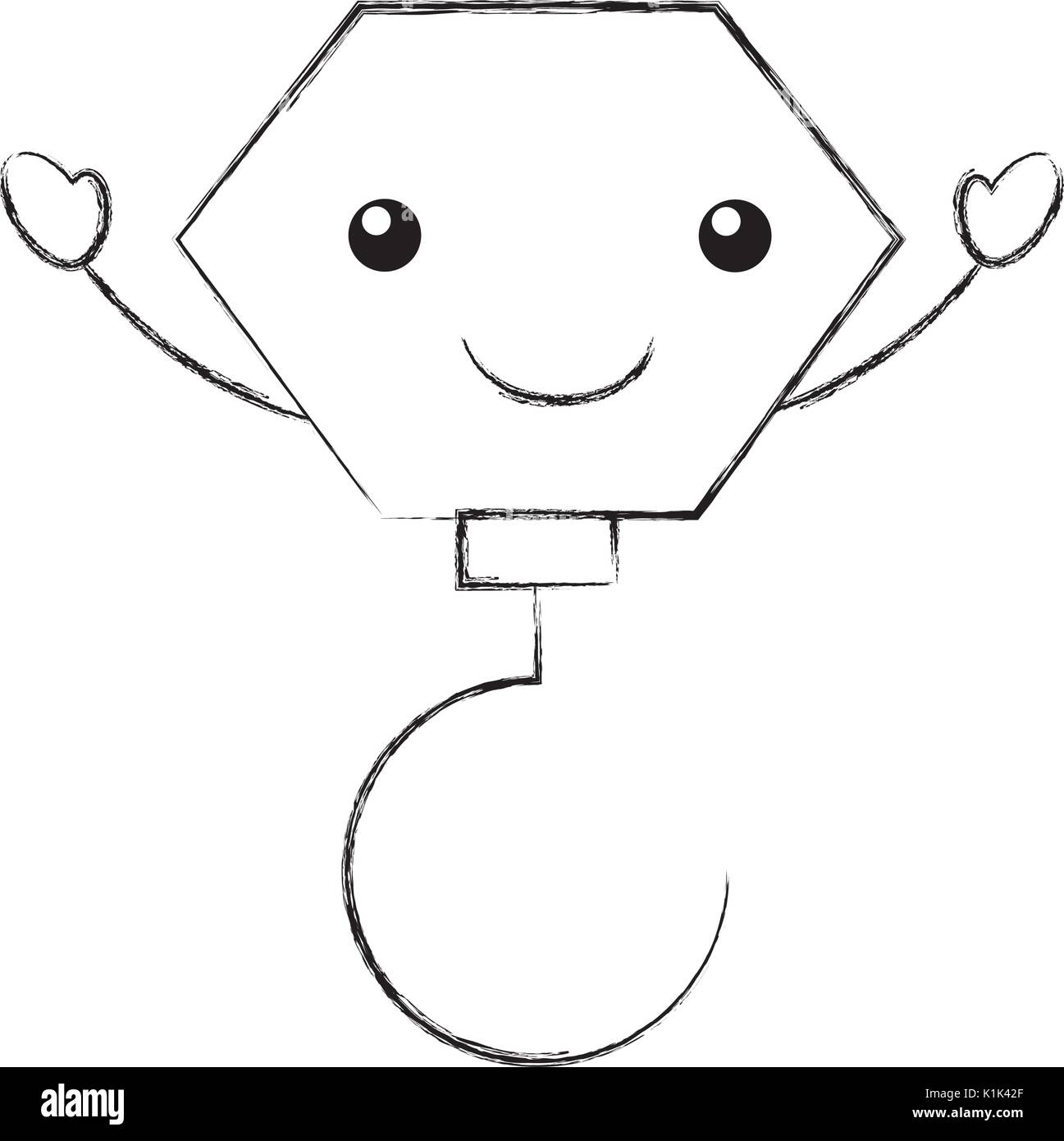 construction crane hook kawaii character Stock Vector Image & Art - Alamy