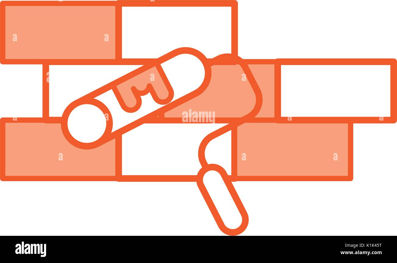 Pattern painted house wall Stock Vector Images - Alamy