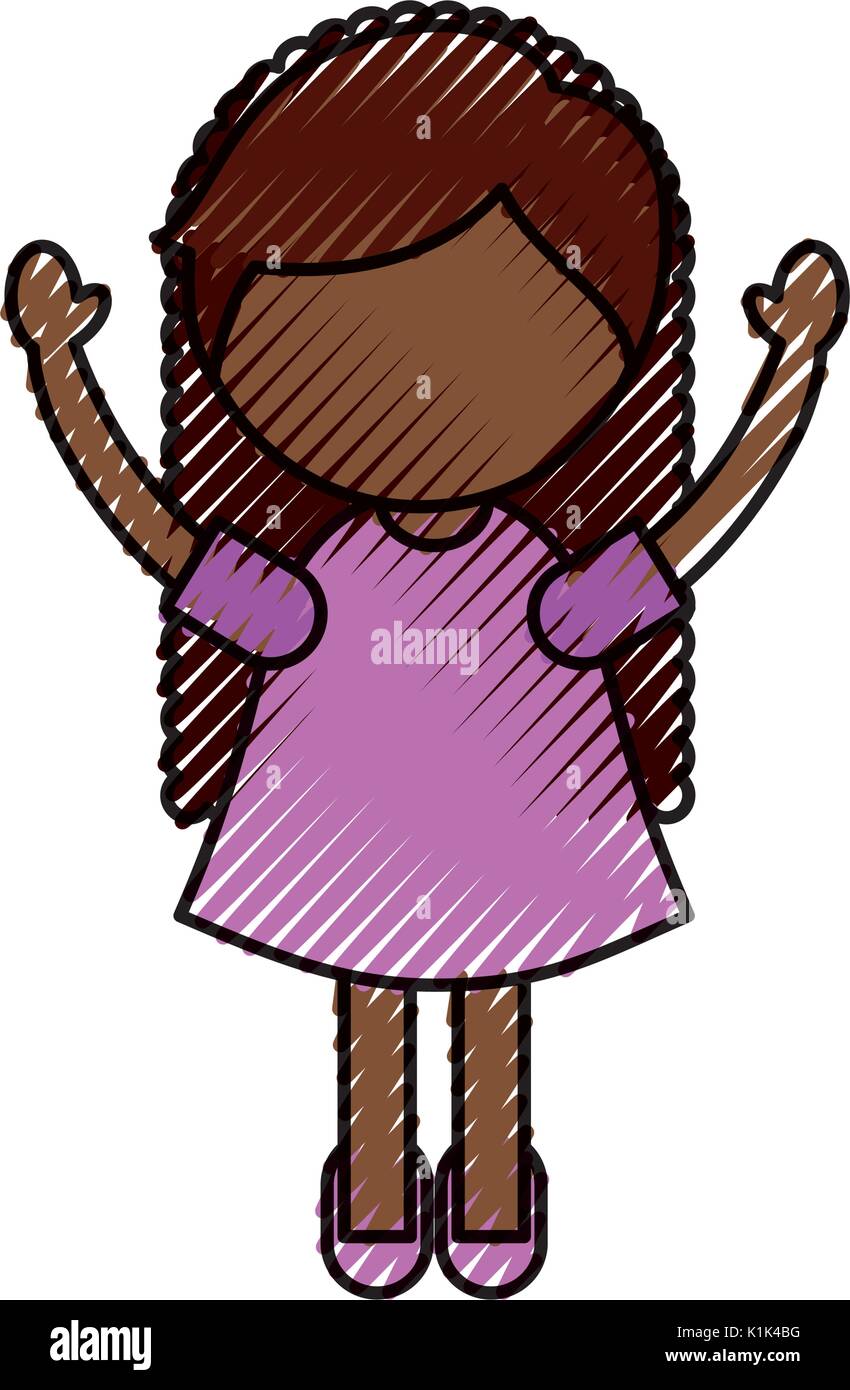 cute little black girl character Stock Vector Image & Art - Alamy