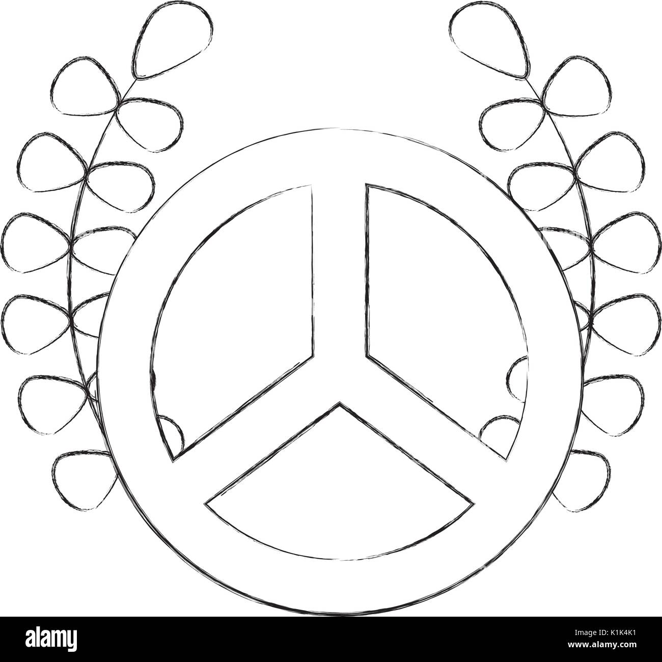 60s peace symbol Black and White Stock Photos & Images - Alamy