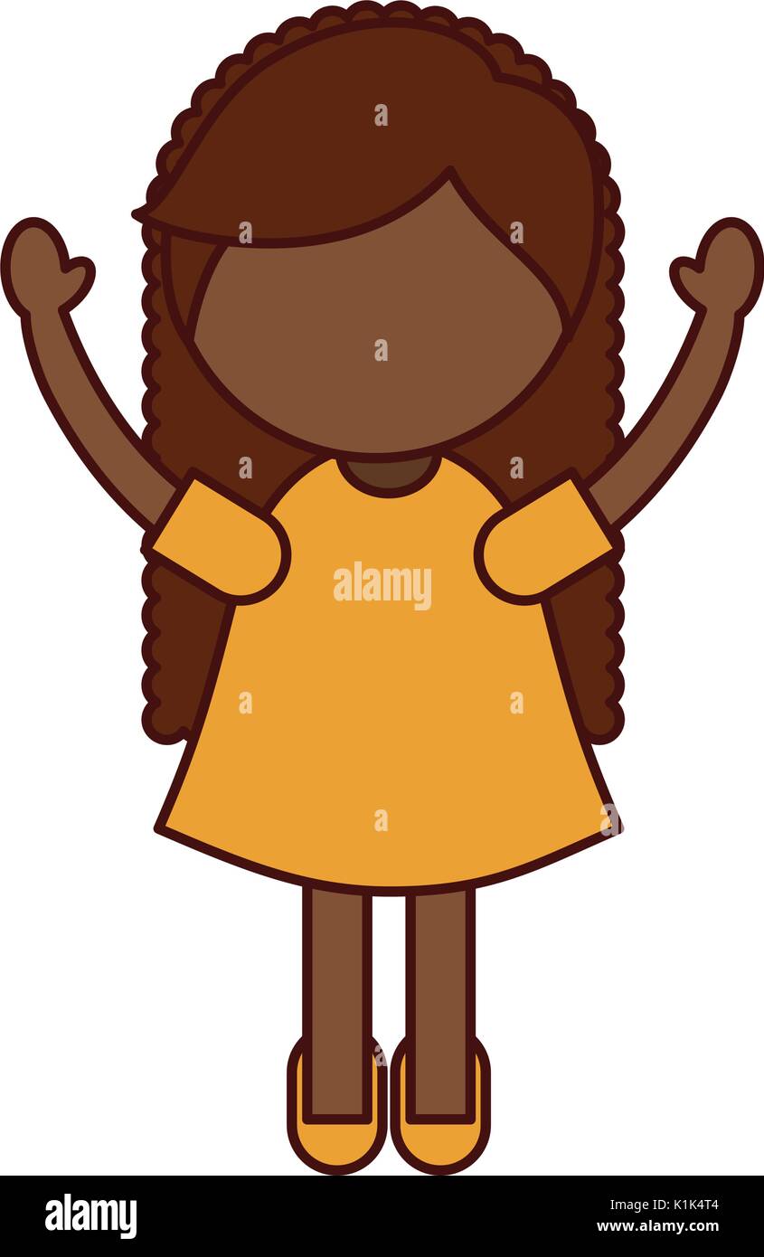 cute little black girl character Stock Vector Image & Art - Alamy