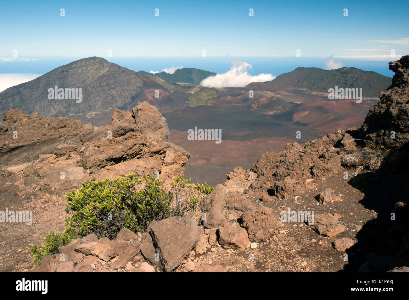 Haleakala National Park in Maui includes an ancient dormant volcano ...