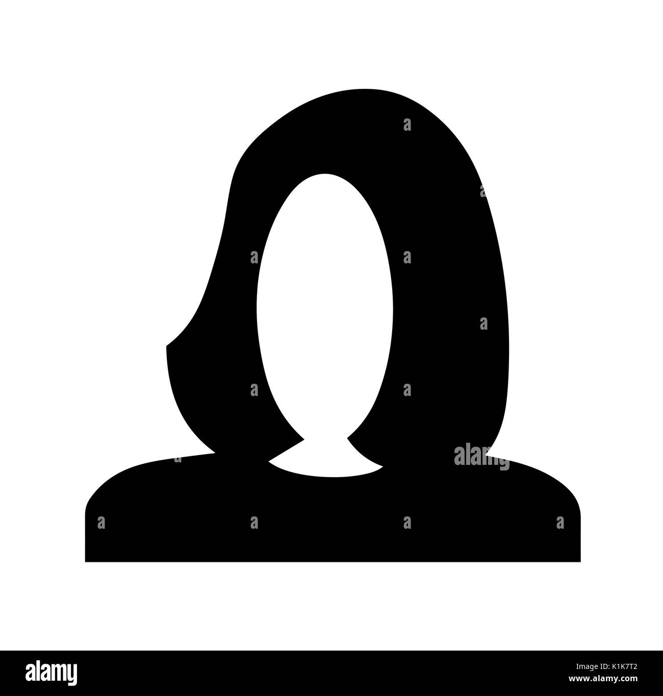 black silhouette faceless woman figure - vector illustration Stock ...