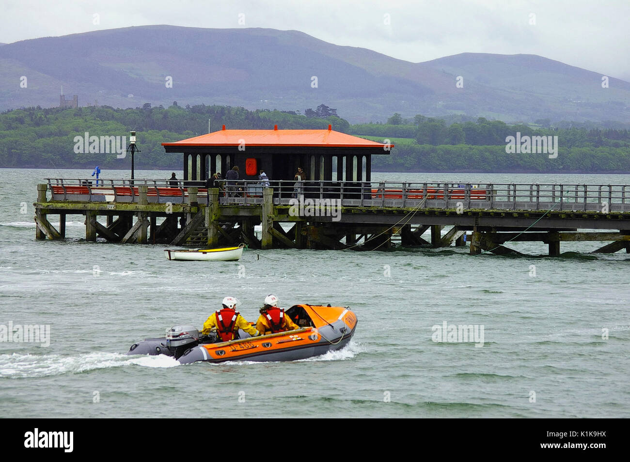 Beaumaris Lifeboat Day Rescue demonstration Stock Photo - Alamy