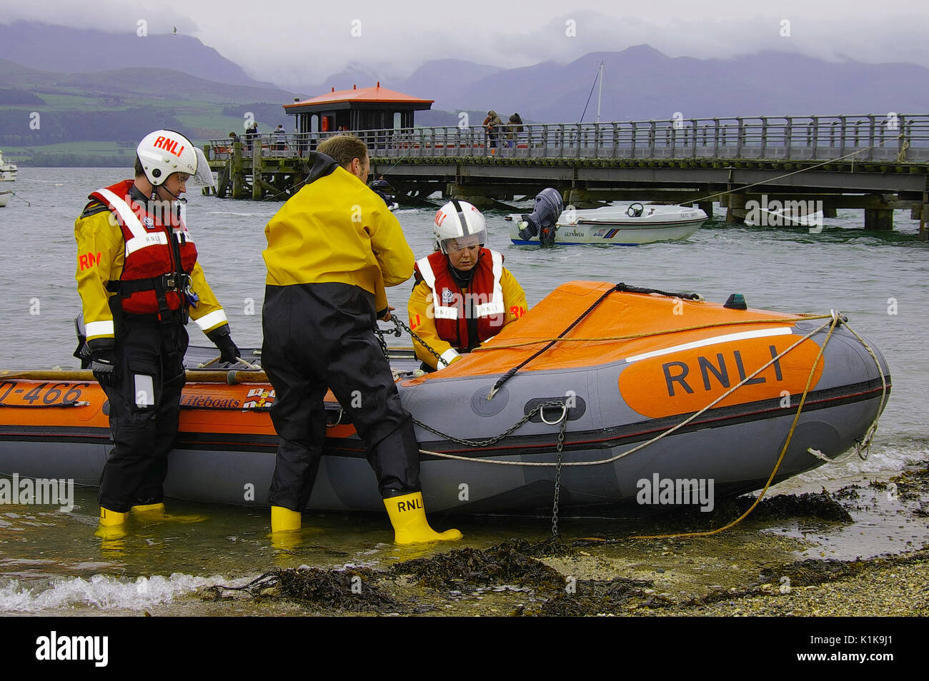 Beaumaris Lifeboat Day Rescue demonstration Stock Photo - Alamy