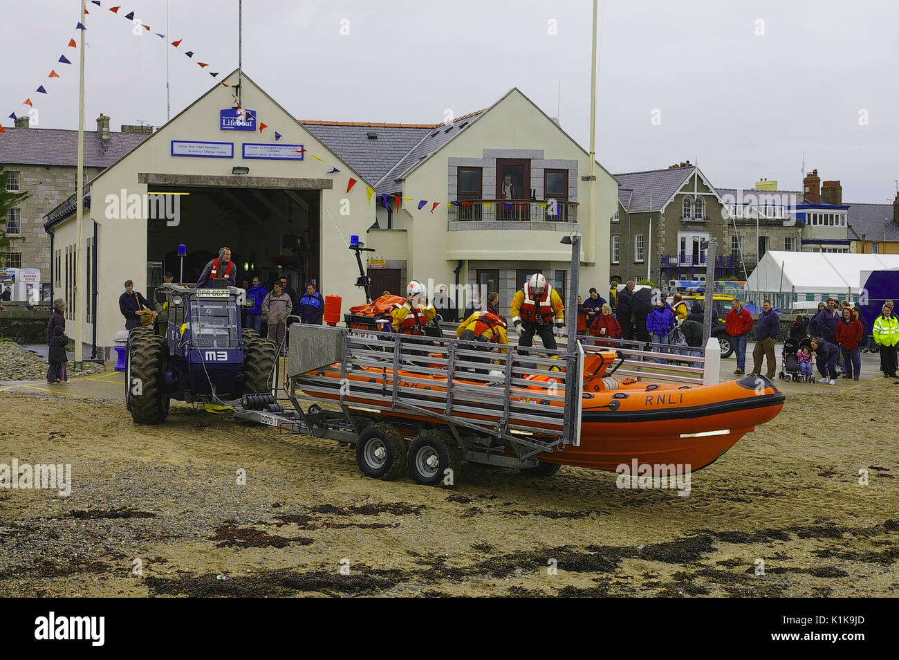 Beaumaris Lifeboat Day Rescue demonstration Stock Photo - Alamy