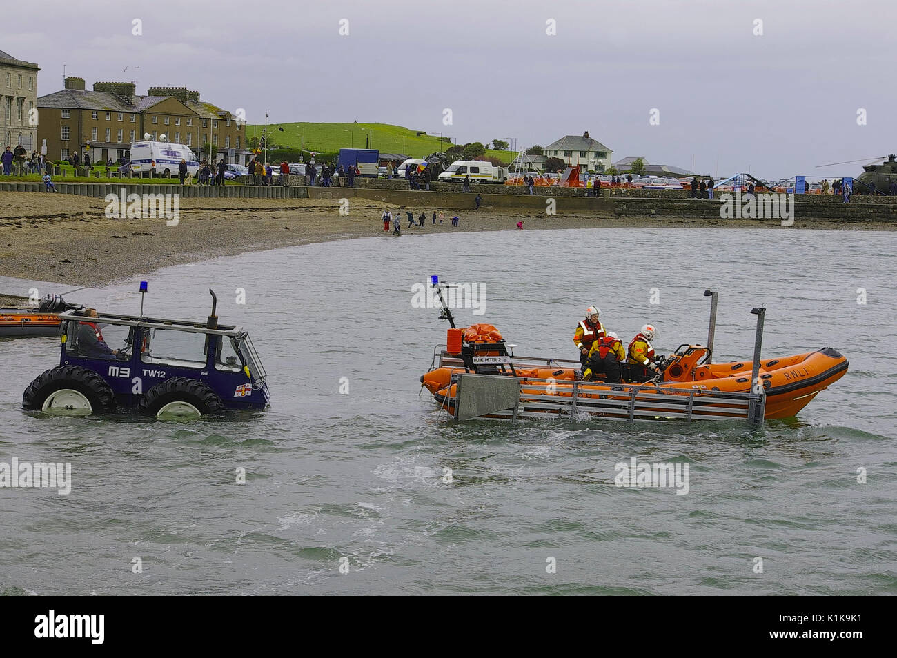 Beaumaris Lifeboat Day Rescue demonstration Stock Photo - Alamy