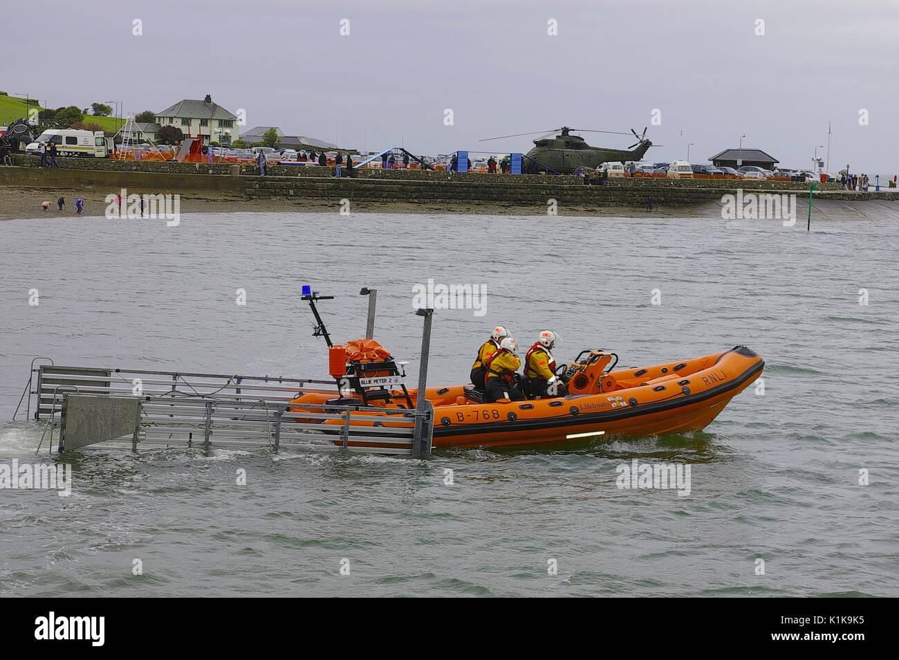 Beaumaris Lifeboat Day Rescue demonstration Stock Photo - Alamy