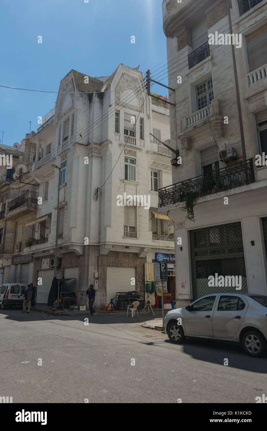 Casablanca, Morocco - May 7, 2017: Historical building in art nouveau ...