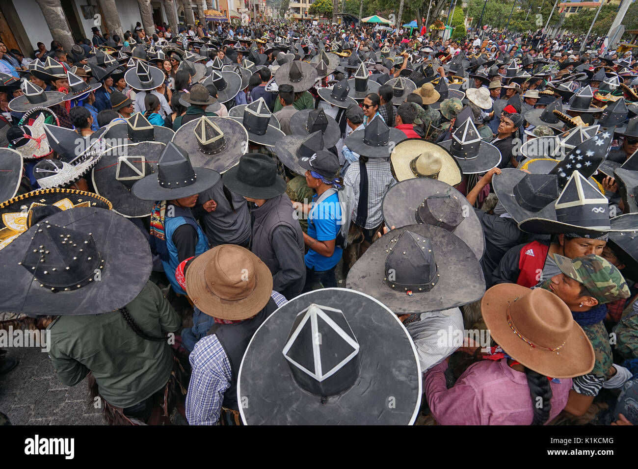 quechua indigenous people participating at the annual Inti Raymi parade ...