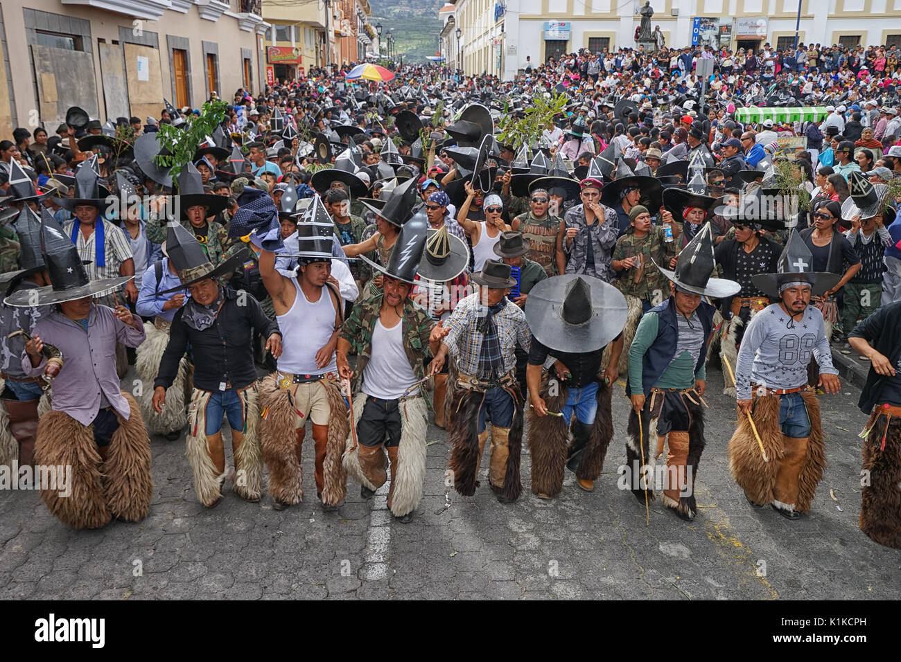 quechua indigenous people participating at the annual Inti Raymi parade ...
