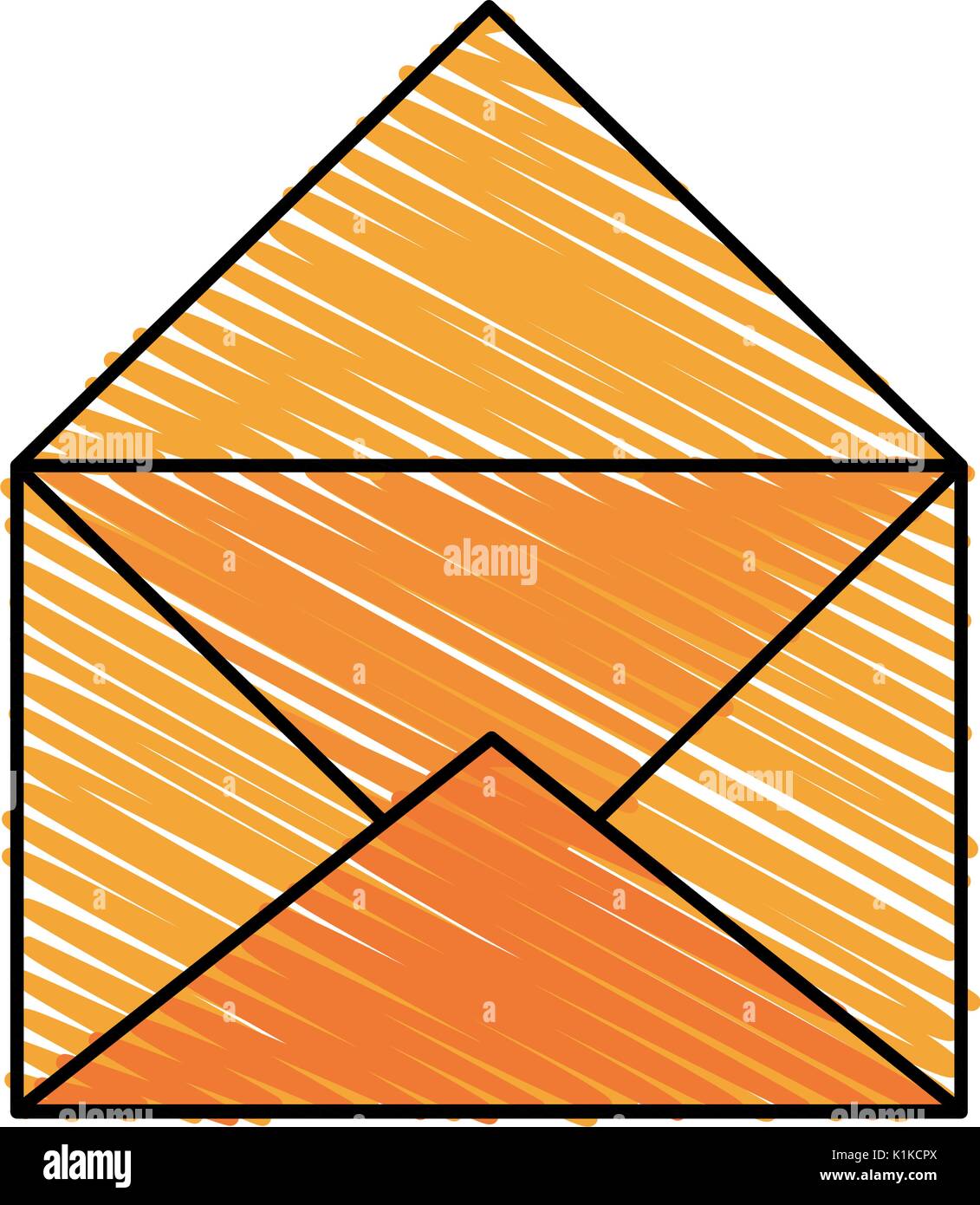 Colorful envelope doodle over white background vector illustration ...