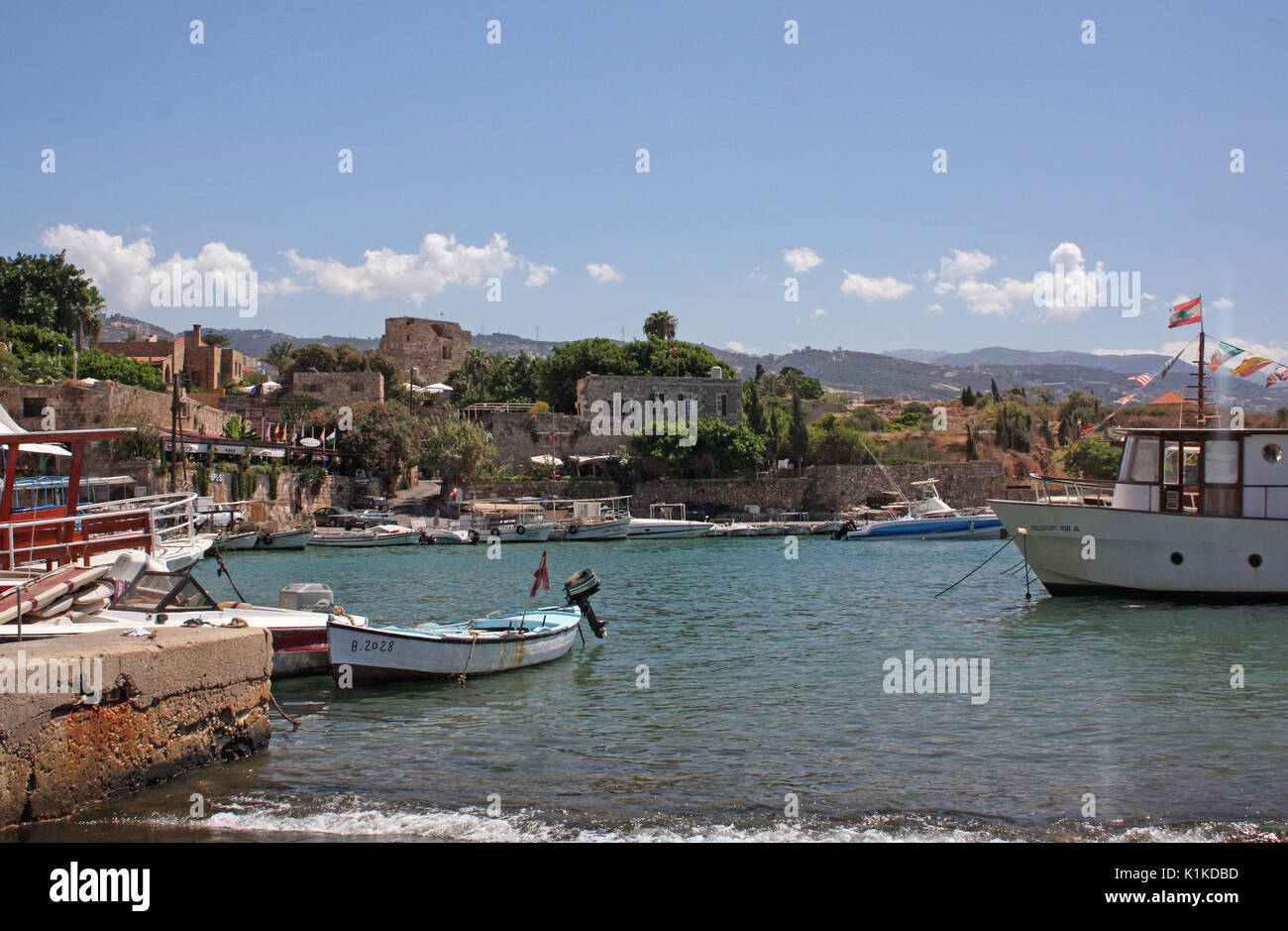 The beautiful and calm bay of Byblos, Lebanon Stock Photo - Alamy
