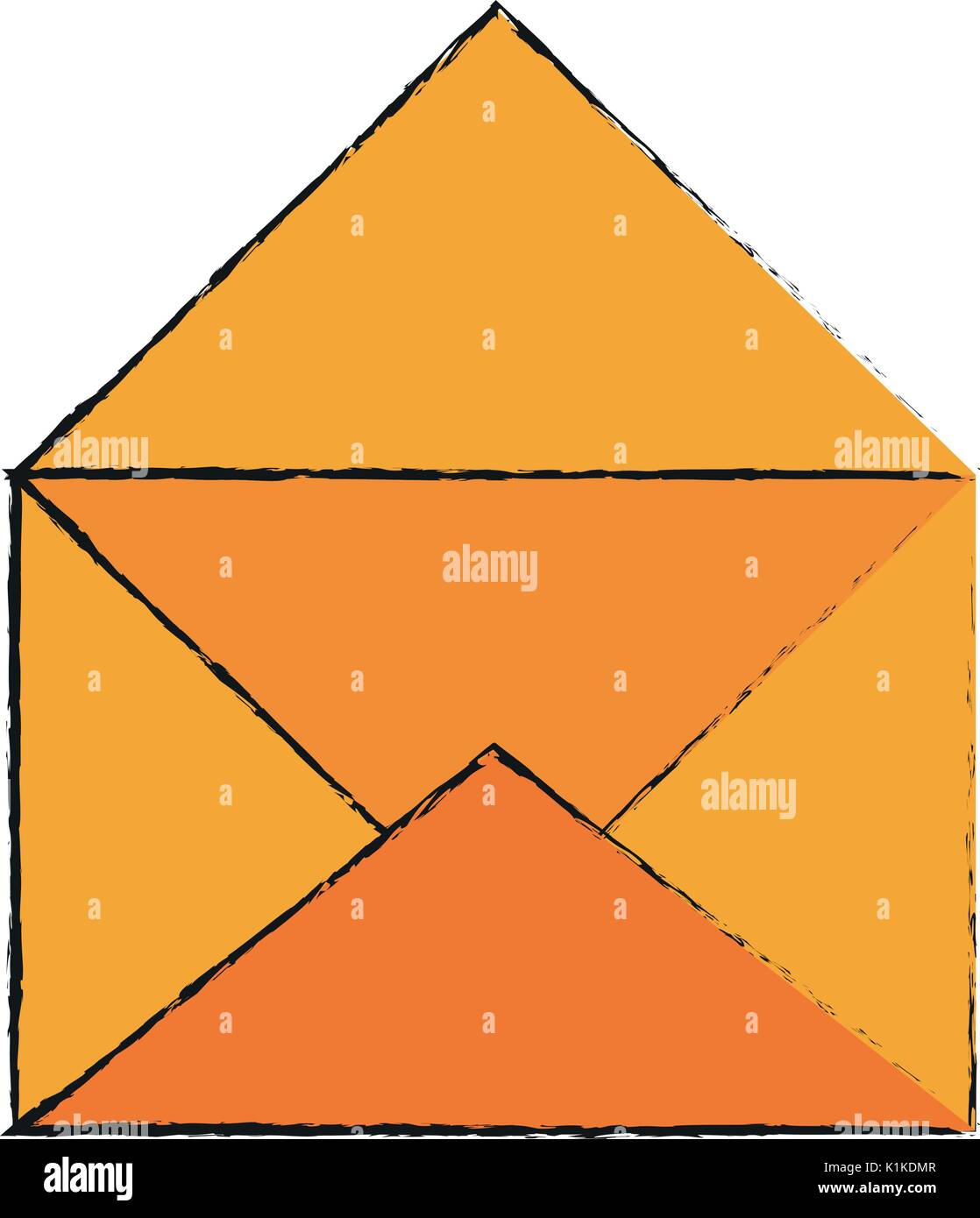 Colorful envelope doodle over white background vector illustration ...