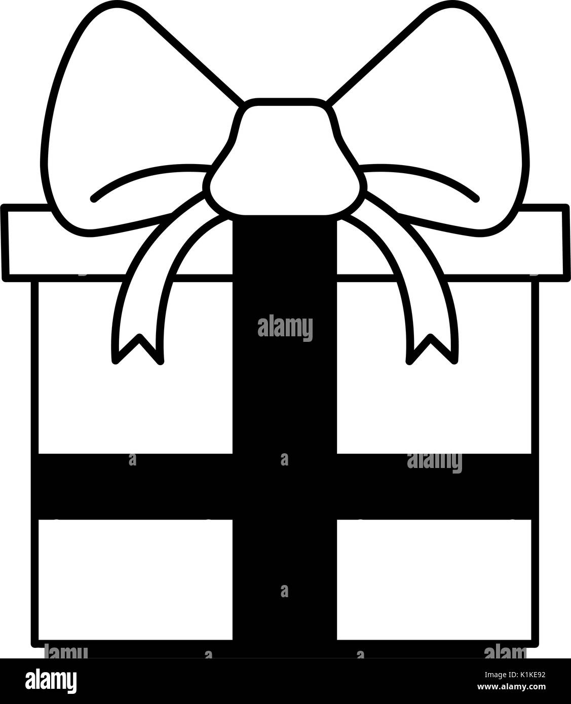 Black and white present design over white background vector ...