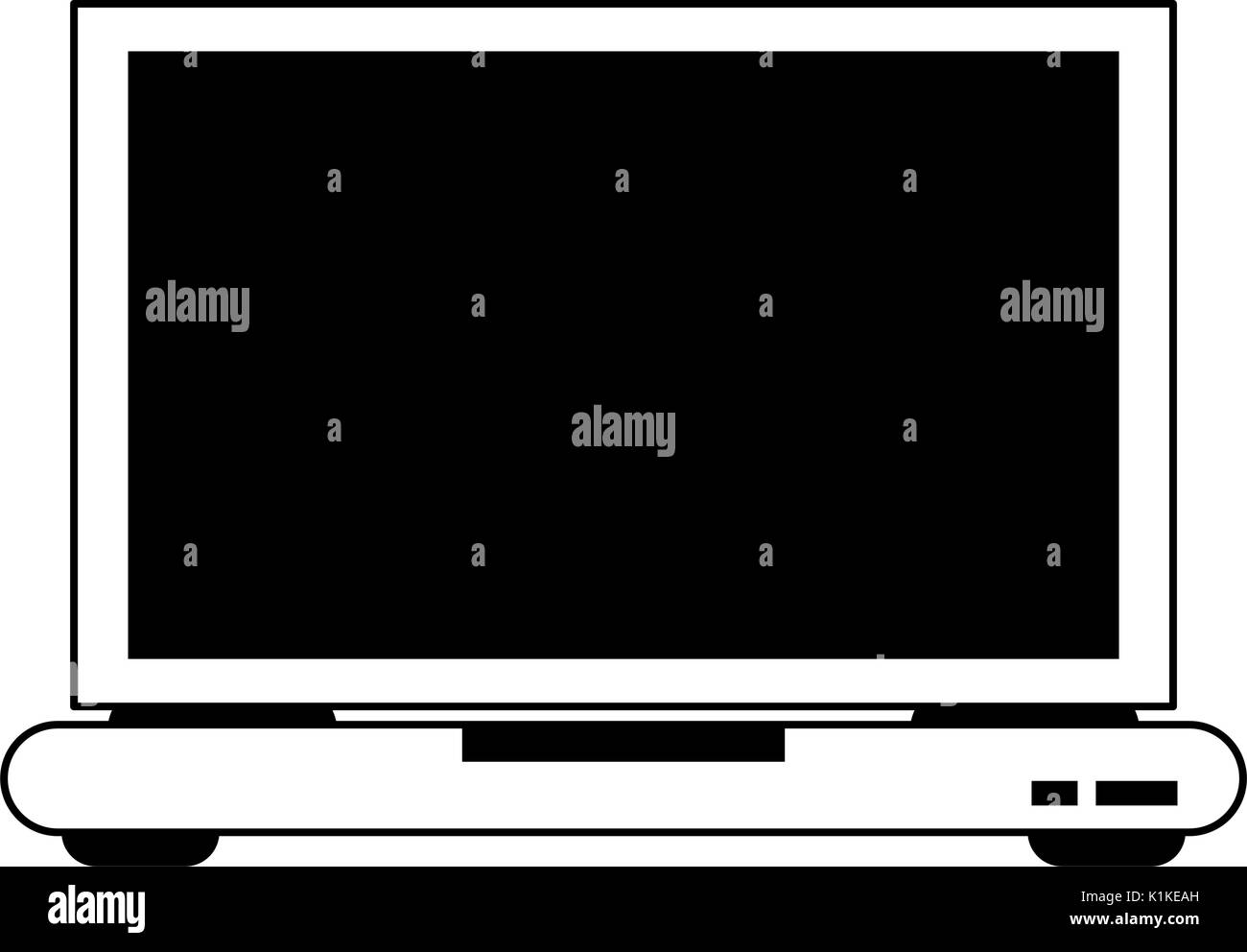 Black and white laptop design over white background vector illustration ...