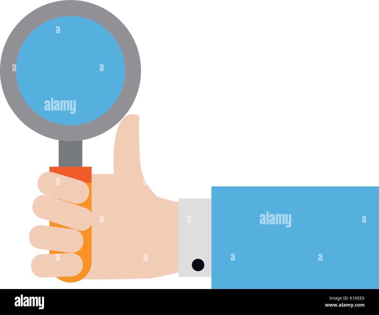 hand holding magnifying glass icon image vector illustration design ...