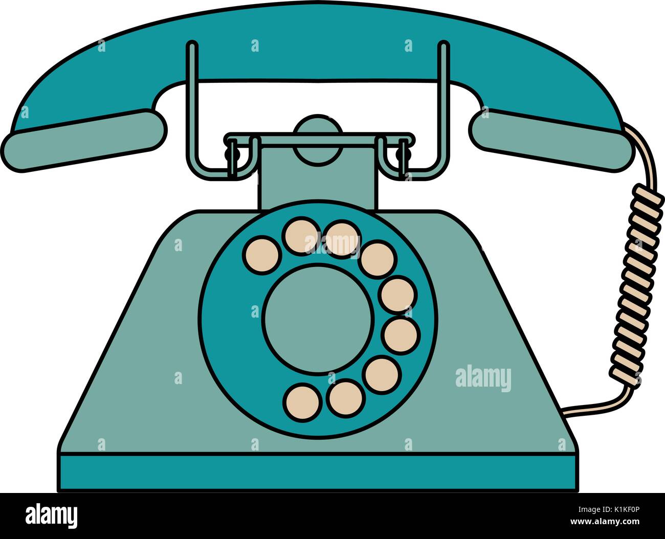 vintage rotary phone icon image vector illustration design Stock Vector ...