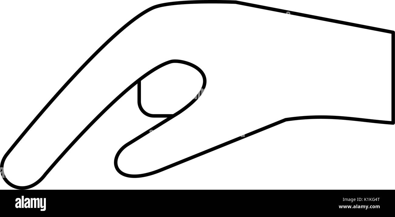 hand pointing with index finger sideview icon image vector illustration ...