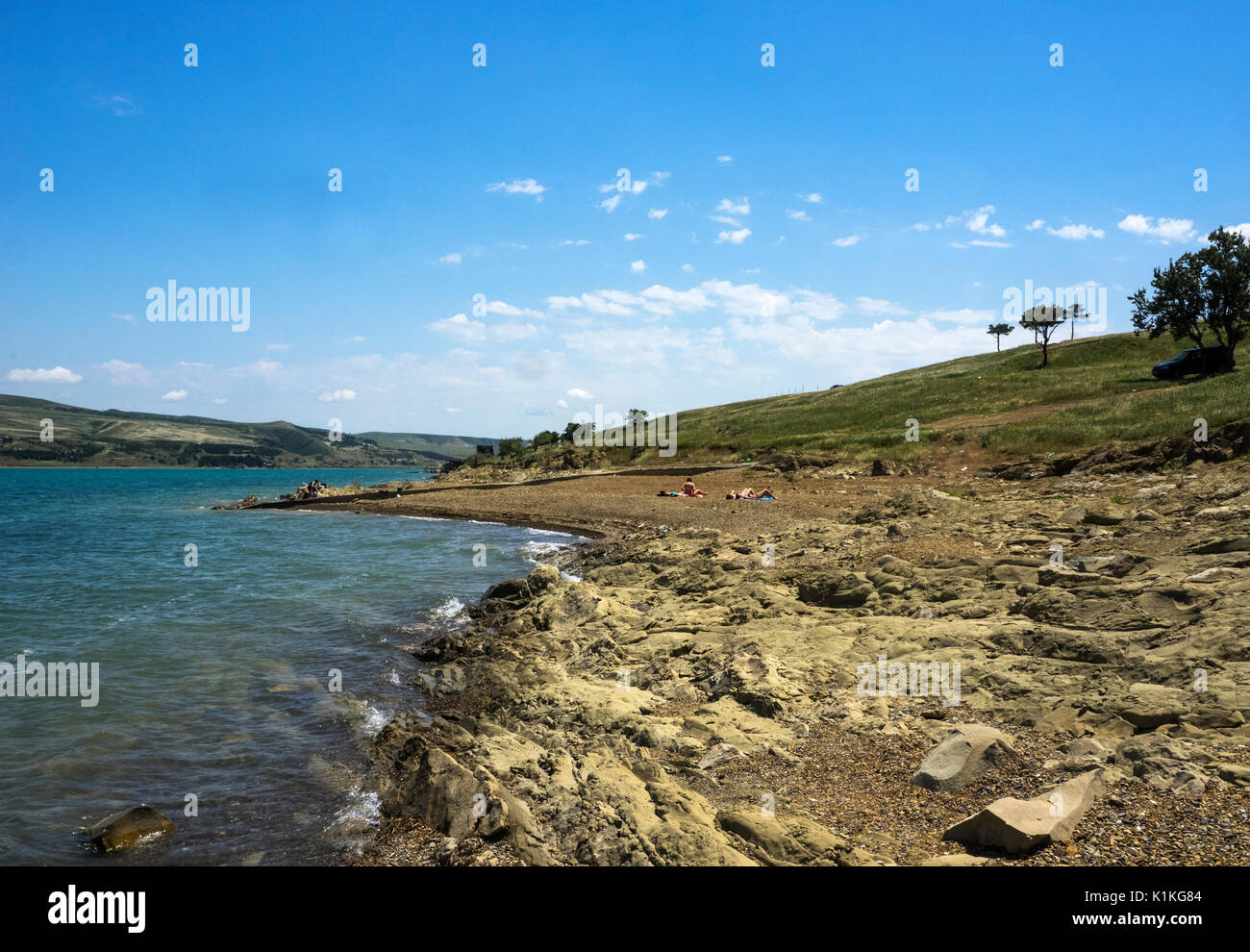 The Tbilisi sea or Tbilisi reservoir landscape in Tbilisi, Georgia ...