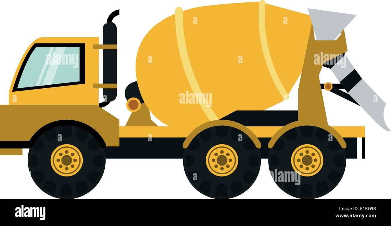 cement truck construction heavy machinery icon image vector ...