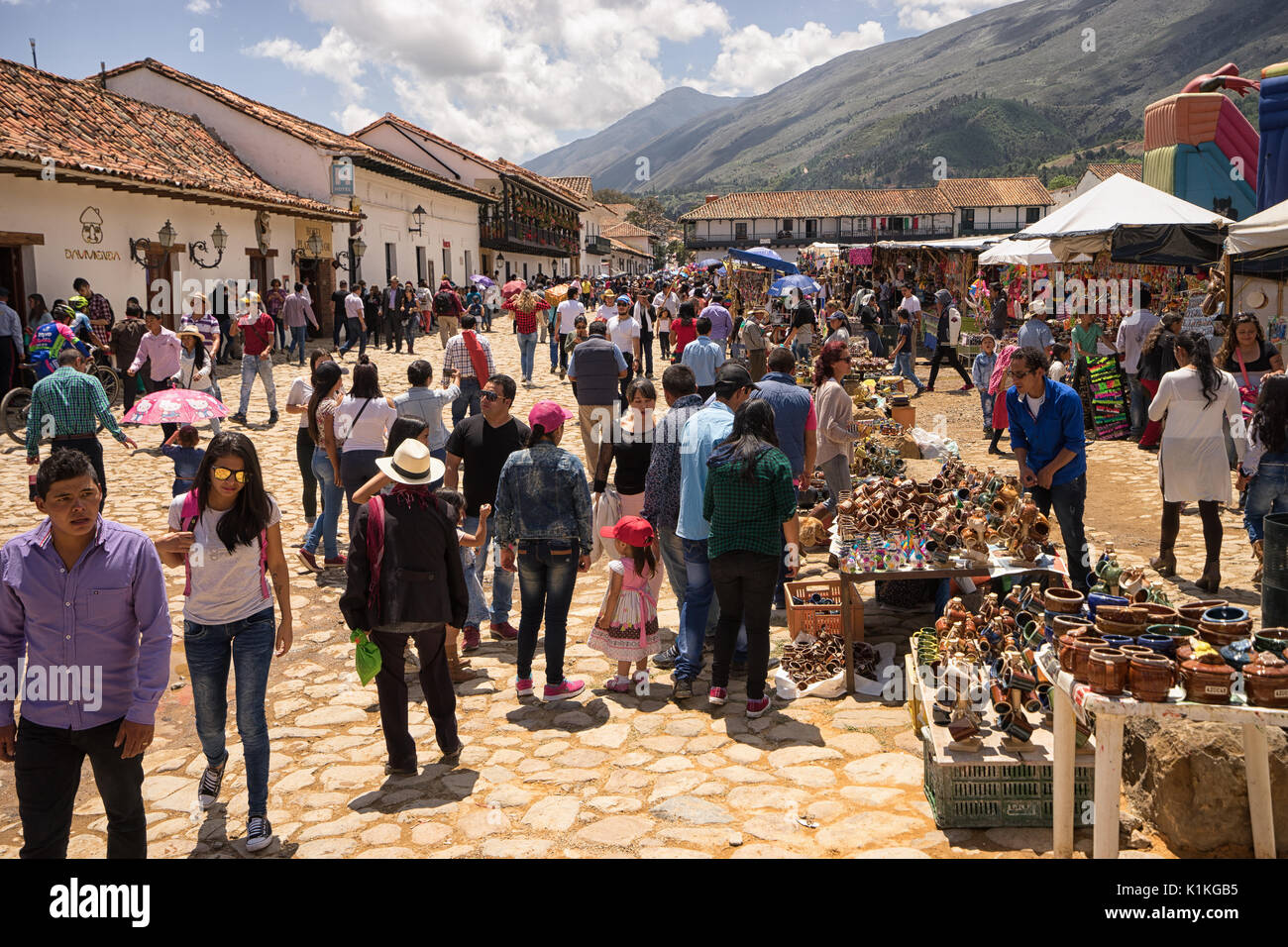 fiesta in Villa de Leyva Colombia Stock Photo - Alamy