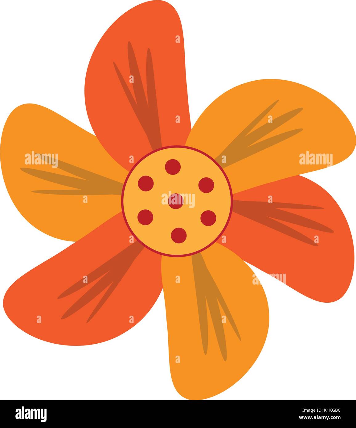 orange flower icon image vector illustration design Stock Vector Image ...
