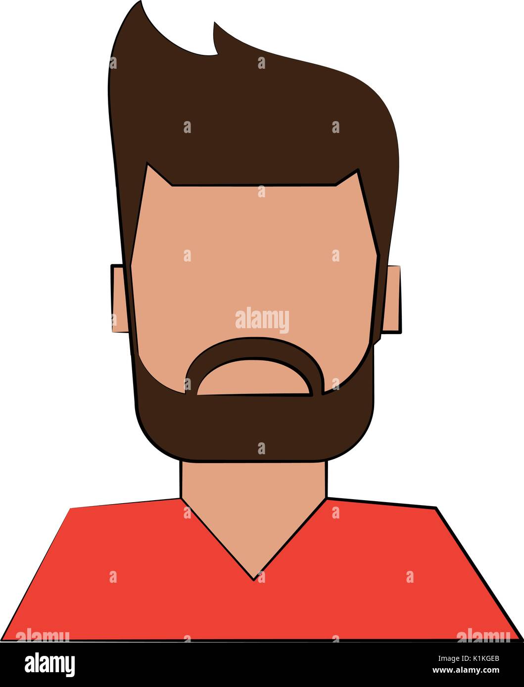 bearded man avatar icon image vector illustration design Stock Vector ...