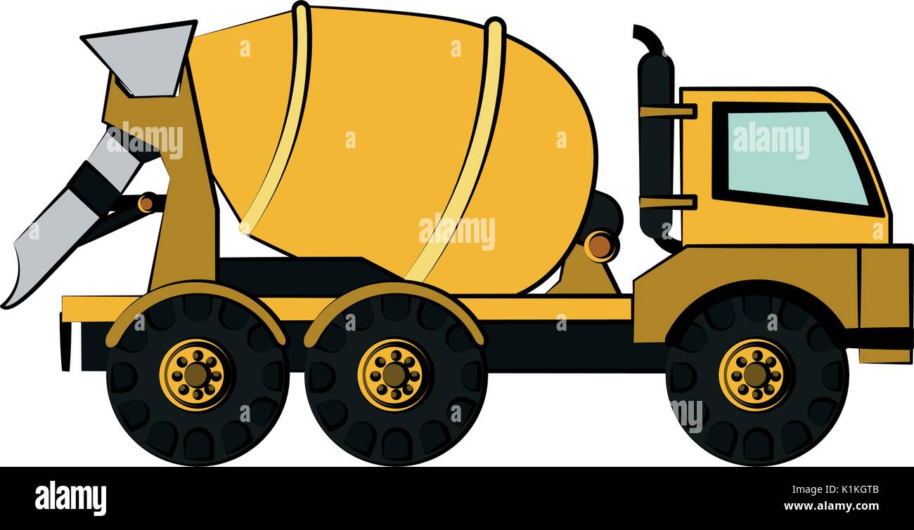 cement truck construction heavy machinery icon image vector ...