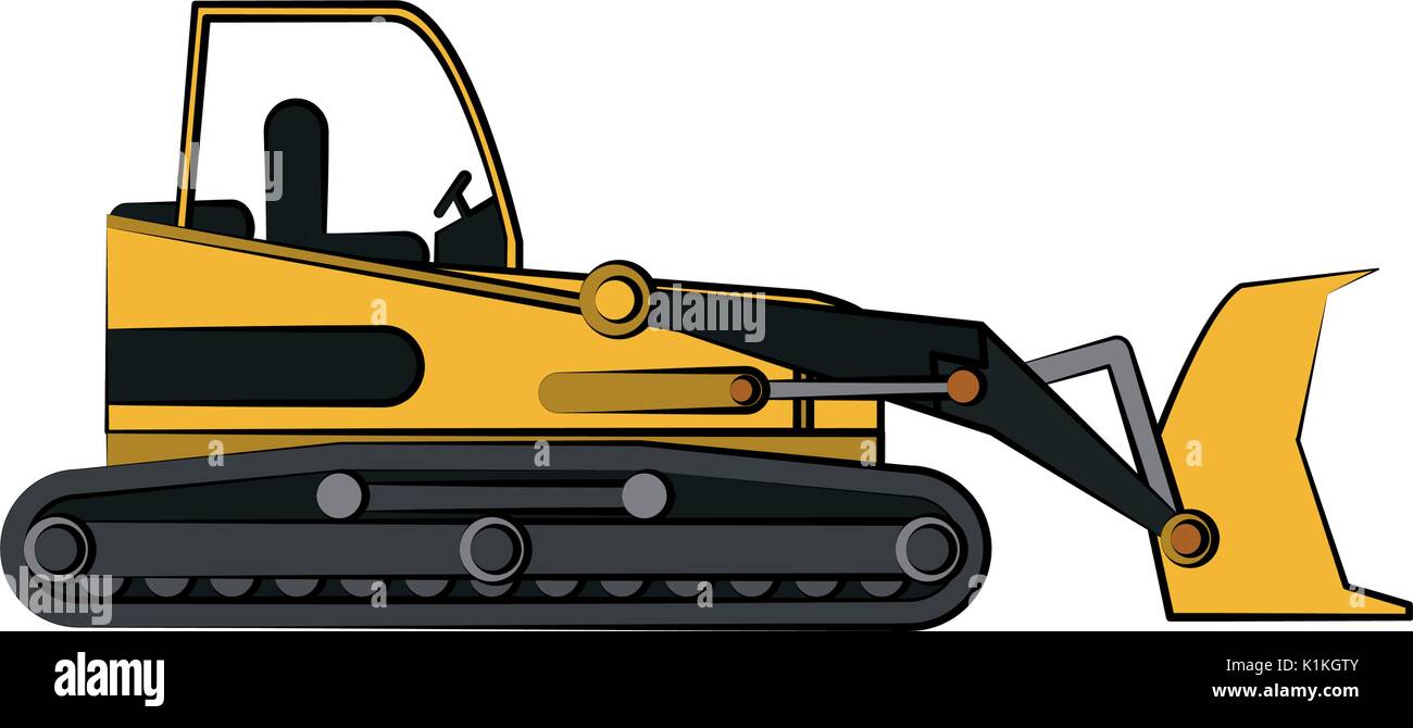 backhoe construction heavy machinery icon image vector illustration ...