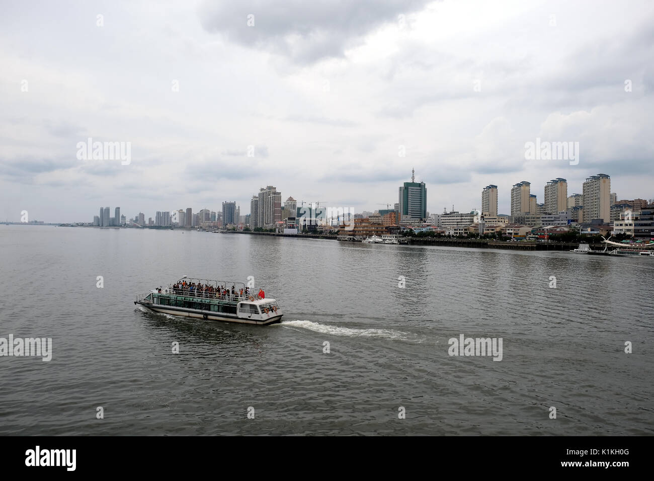 Dandong, Liaoning province, China – July 31, 2017: Waterfront of ...