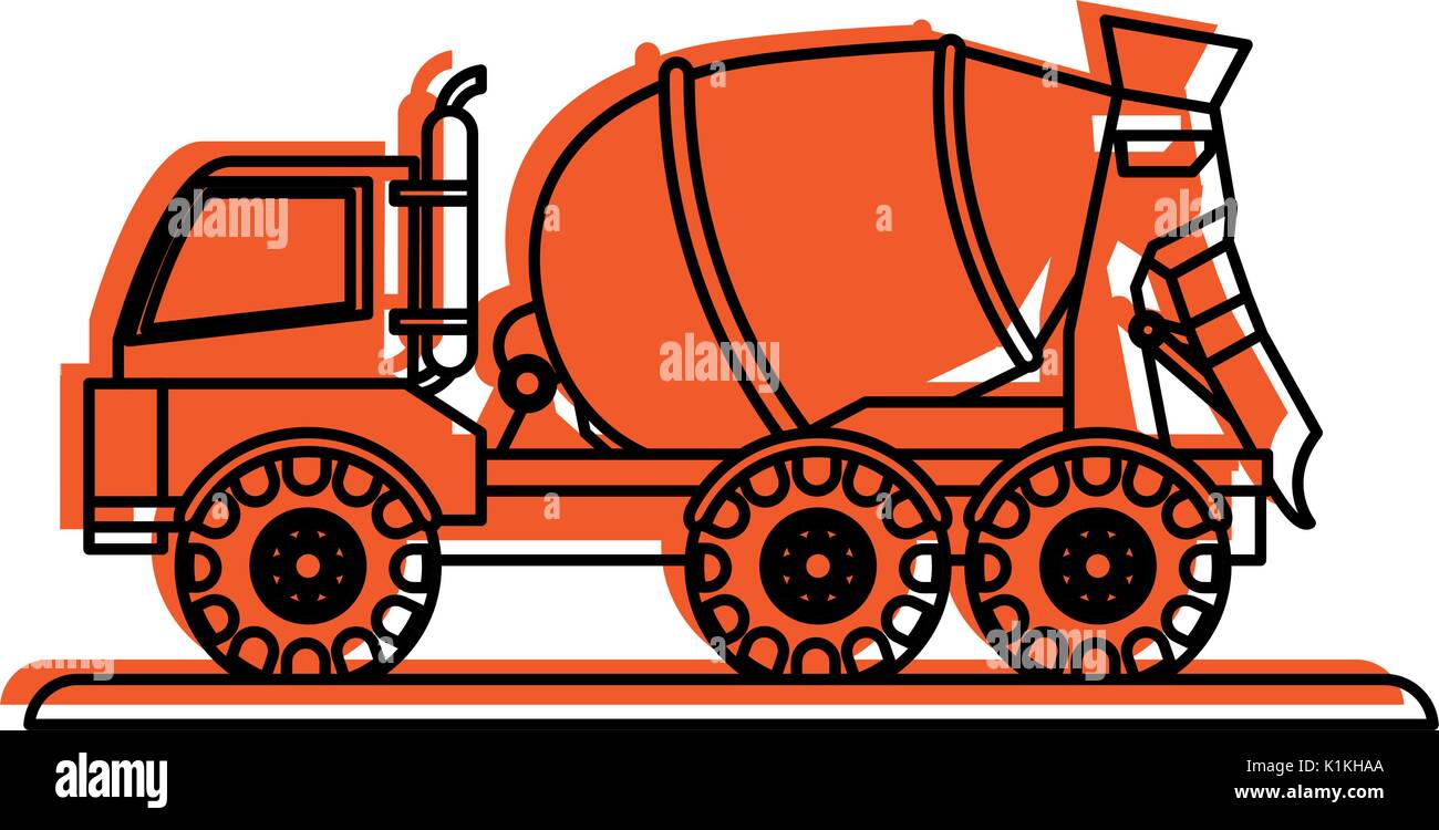 cement truck construction heavy machinery icon image vector ...