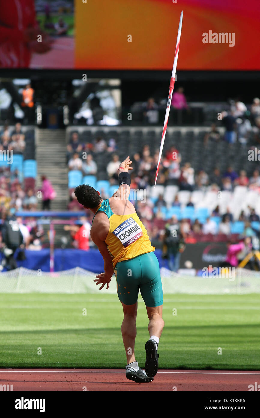 Cameron CROMBIE of Australia in the Men's Javelin Throw F38 Final at ...