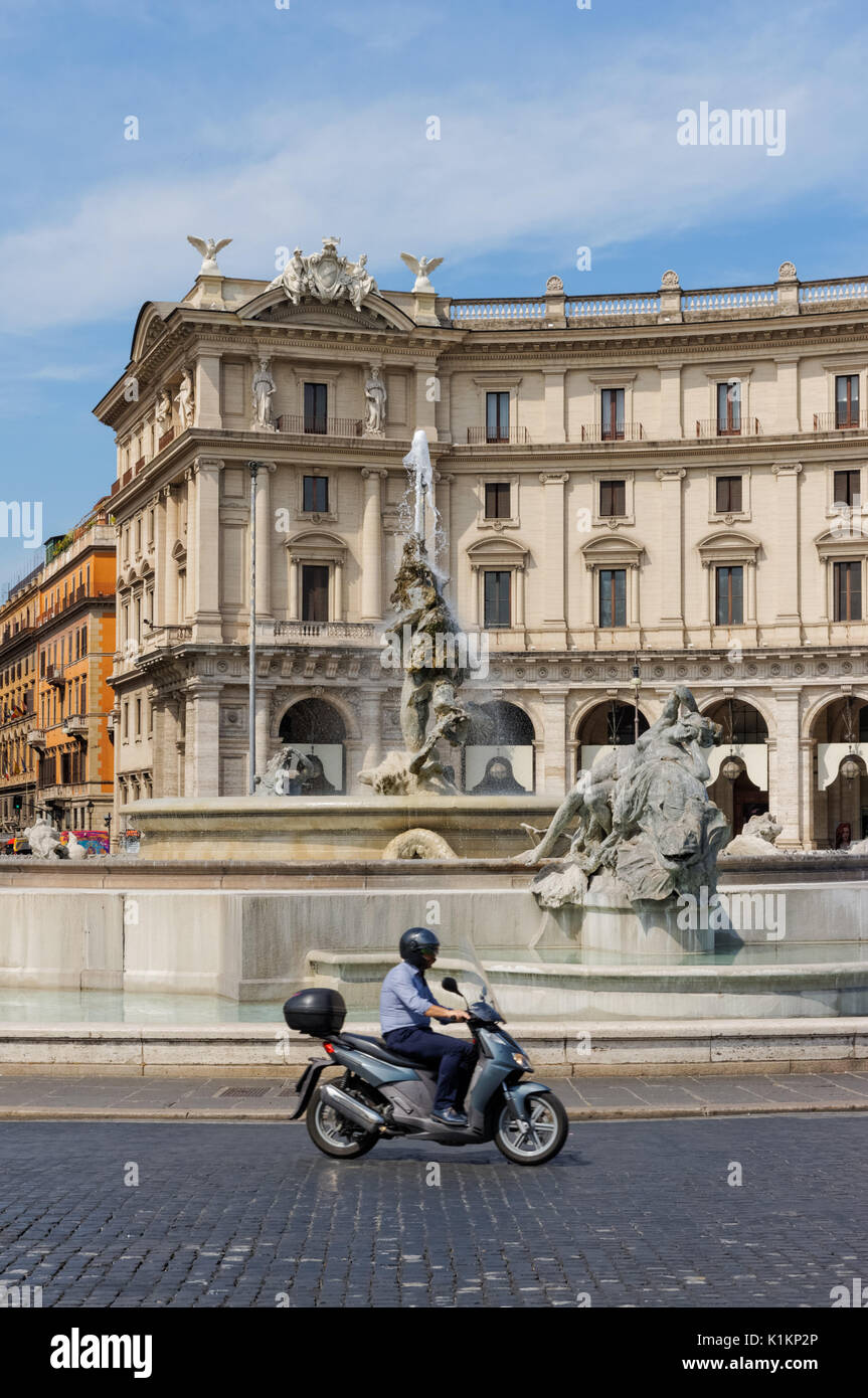 Man Riding Vespa Scooter In Rome High Resolution Stock Photography and ...