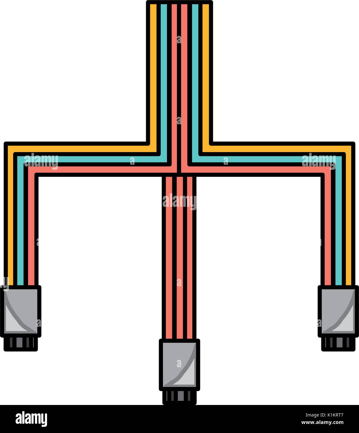 Computer wire technology icon vector illustration graphic design Stock ...