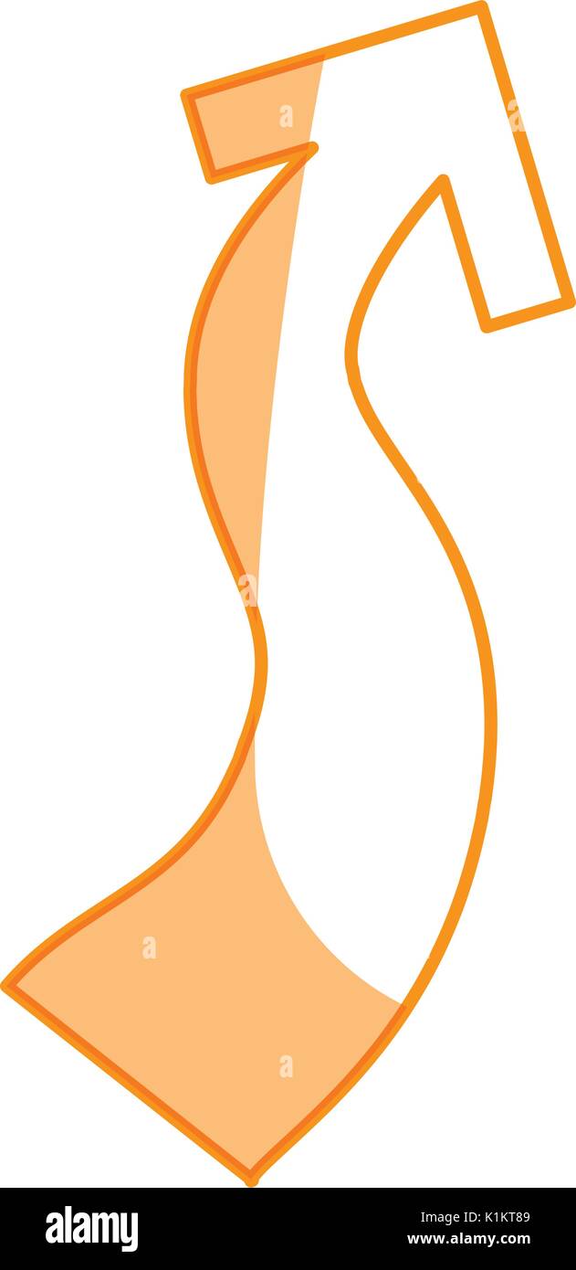 shape arrow curve icon vector illustration graphic design Stock Vector ...