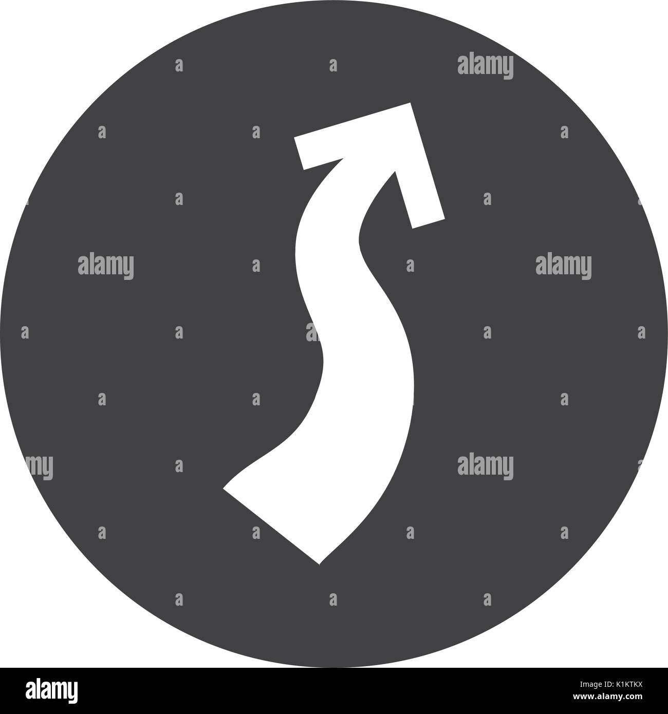 shape arrow curve icon vector illustration graphic design Stock Vector ...