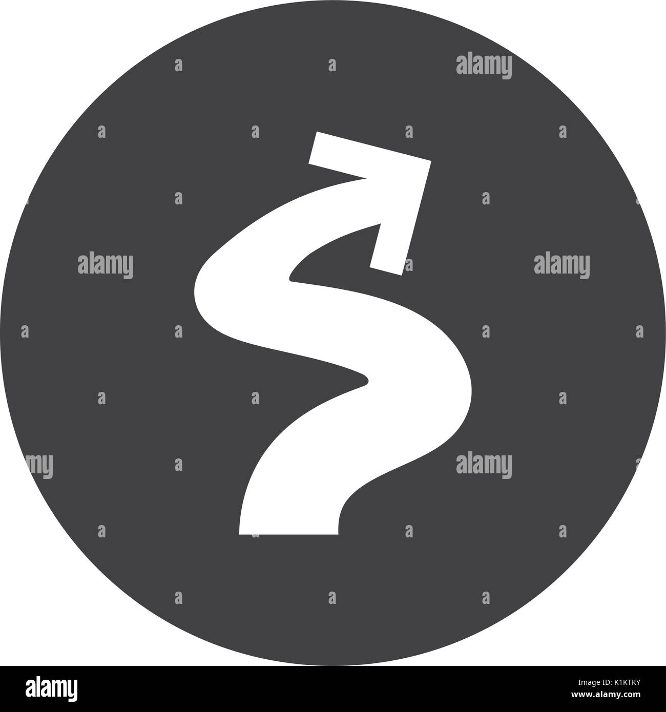 shape arrow curve icon vector illustration graphic design Stock Vector ...