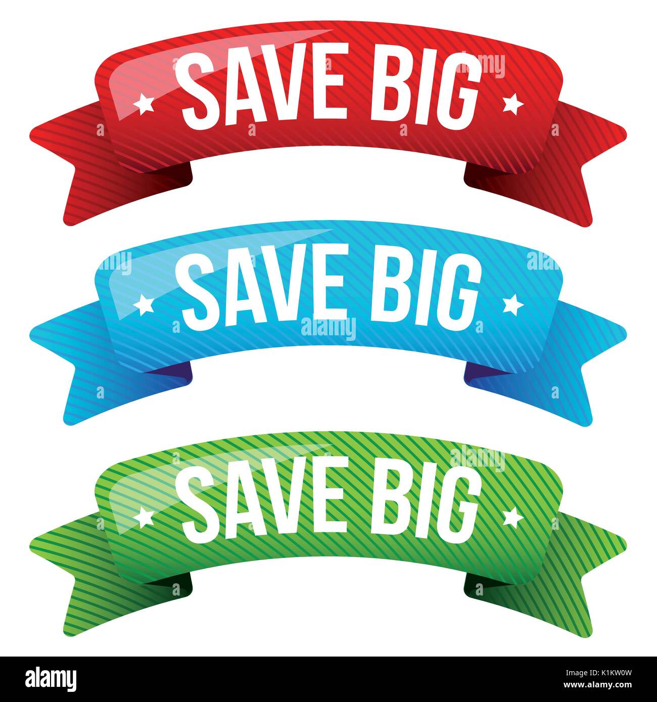 Save Big vector ribbon Stock Vector Image & Art - Alamy